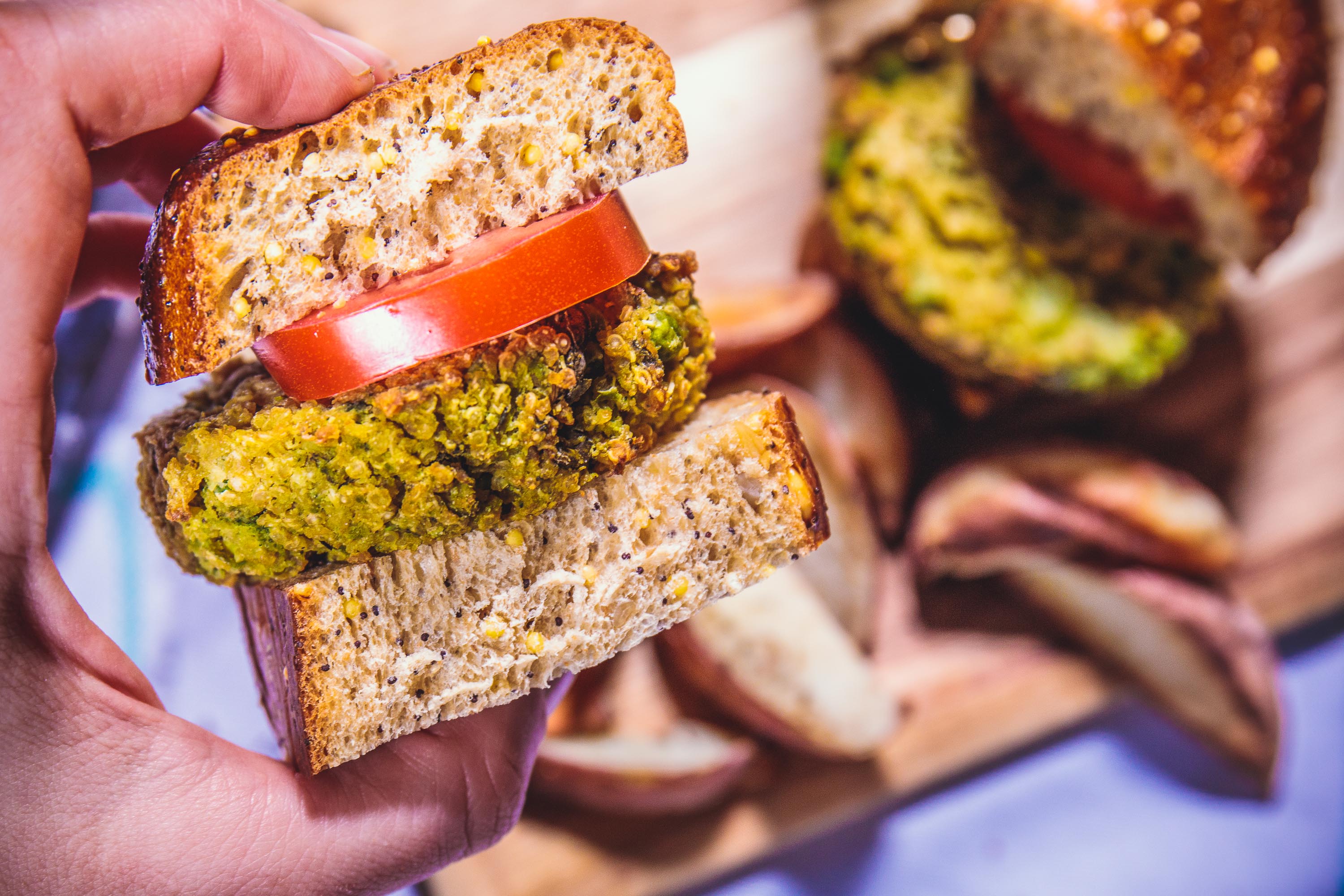 Super Green Gluten-Free Quinoa Veggie Burger Sliders - Plants-Rule