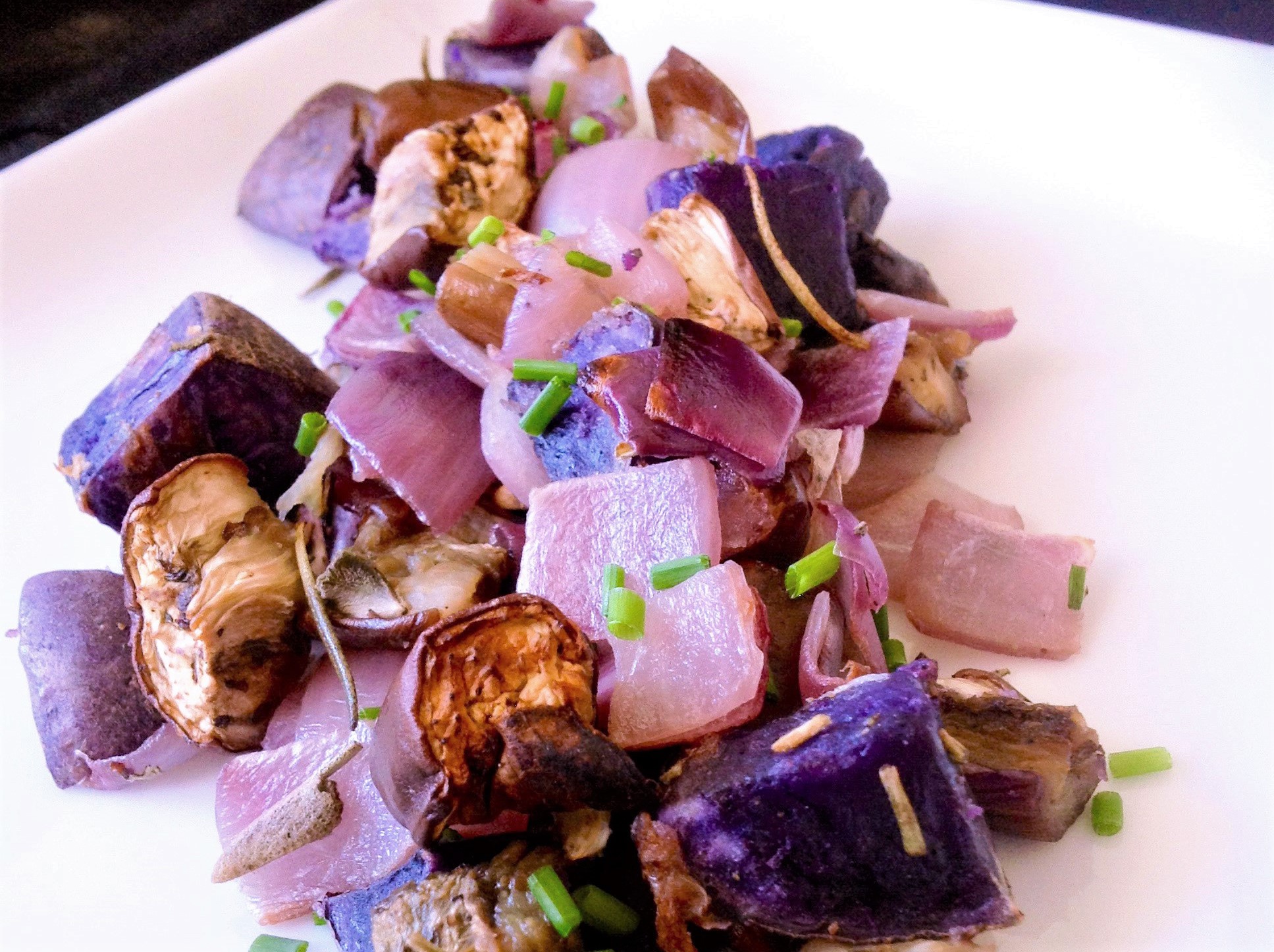 Purple Potato Breakfast Hash - Plants-Rule