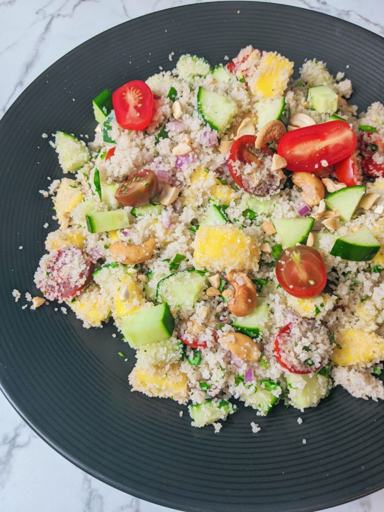 West African Vegan Fonio Salad with Mango and Cashews : Plants-Rule